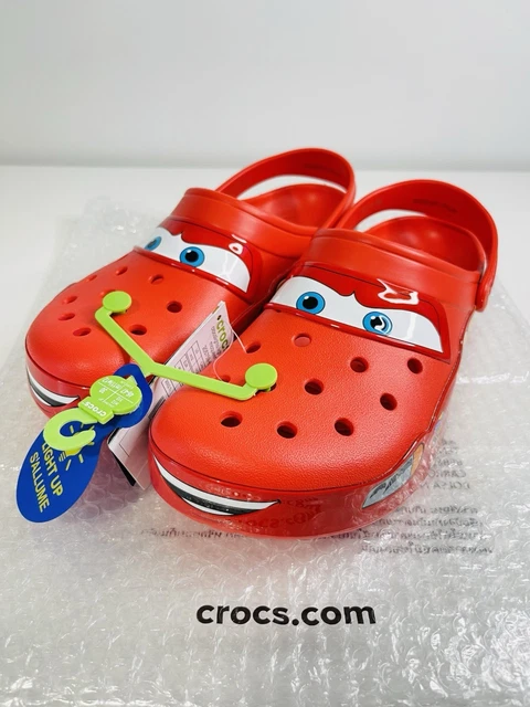 DISNEY PIXAR LIGHTNING McQueen Light Up Crocs Size Men's 12 205759-610 ...