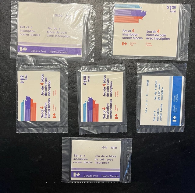 4 PACKS OF 4 Canada Plate Blocks Stamps Mint $13.00 - PicClick CA