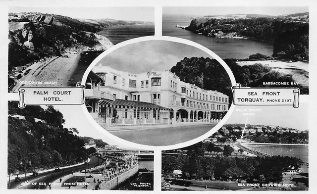 PALM COURT HOTEL Sea Front Torquay Devon Multiview Postcard (E921) $21. ...