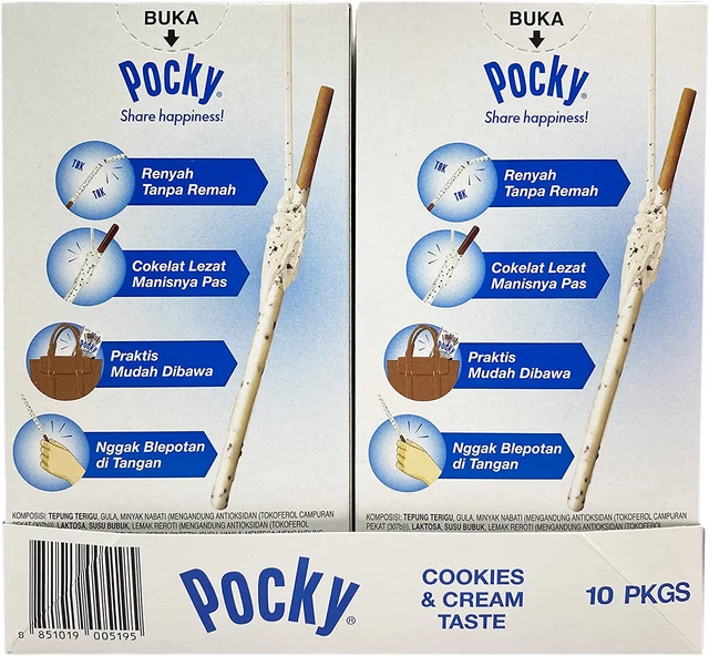 POCKY COOKIES AND Cream Sticks 10 X 45 G $22.99 - PicClick AU