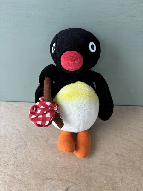 VINTAGE GOLDEN BEAR 1991 Pingu Penguin with Hobo Stick Soft Plush Toy ...