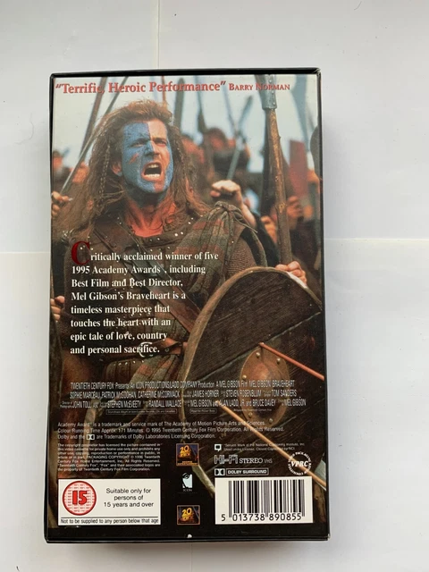 BRAVEHEART ~ COMMEMORATIVE Edition {Vhs} Mel Gibson. Rare Cardboard Box ...