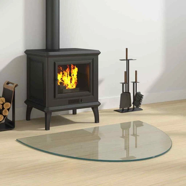 2050157 LASTRA IN Vetro per Caminetto Semicircolare 800x600 mm EUR 75 ...