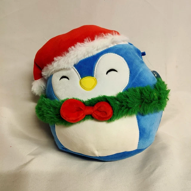 SQUISHMALLOWS PUFF THE Penguin 7.5 Inch Wrapped In Wreath Holiday ...