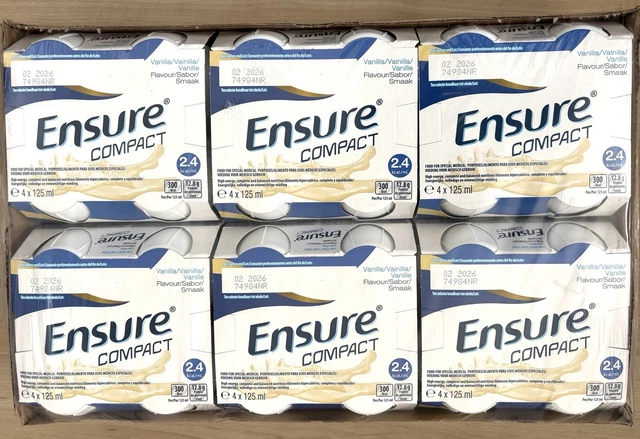 48 X 125ML Bottles of ENSURE COMPACT Vanilla Flavour - Brand New £57.88 ...