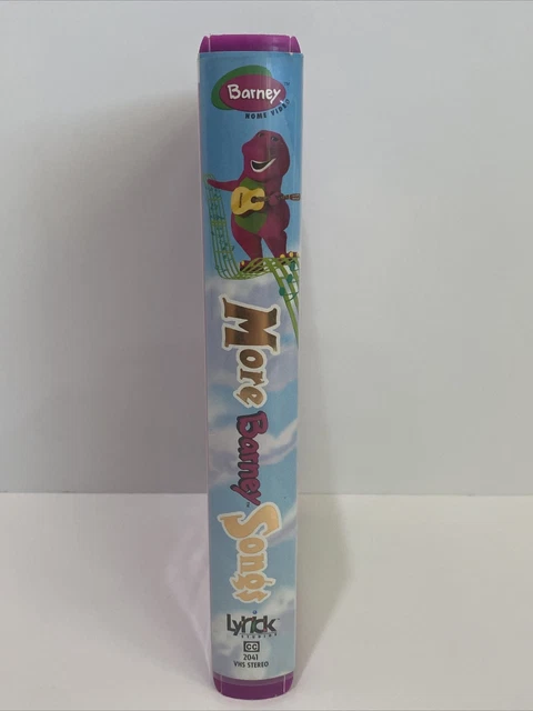 BARNEY - MORE Barney Songs VHS RARE White Tape, Sing Along Songs VTG ...