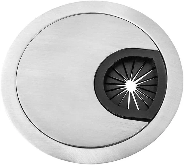 KABELDURCHLASS SCHREIBTISCH KABELDURCHFÜHRUNG rund Kabelkanal Edelstahl Optik EUR 3,45 - PicClick DE