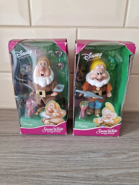 DISNEY PRINCESS SNOW White and The Seven Dwarfs SNEEZY & HAPPY Vivid ...