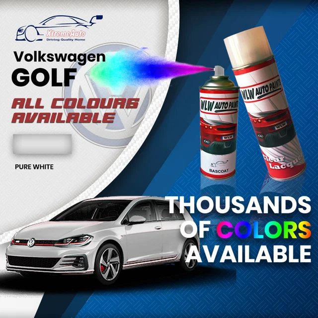 FOR VW VOLKSWAGEN Golf MK7 MK7.5 LC9A PURE WHITE Premium AEROSOL Spray ...