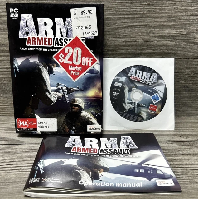 VINTAGE PC BOX Game ARMA Armed Assault MA 15+ Windows XP Army Combat ...