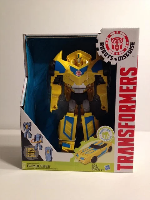 RARE TRANSFORMERS BLUE Bumblebee Robots In Disguise 3 Step Changer ...