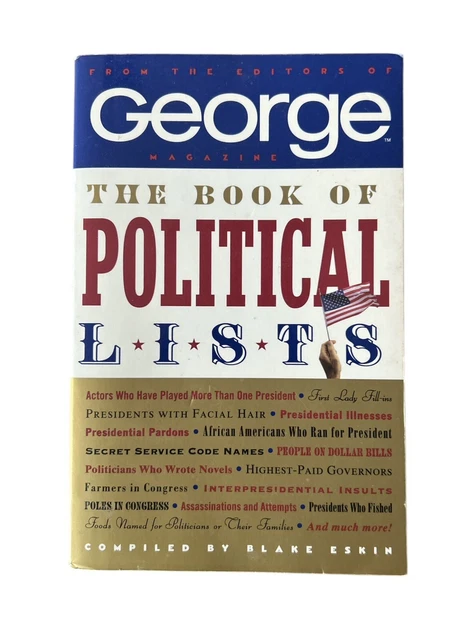 THE BOOK OF Political Lists George Magazine JFK Jr Rare EC $199.00 ...