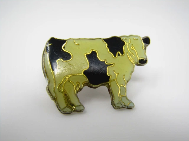 VINTAGE COLLECTIBLE PIN: COW Black & White Nice Design $9.99 - PicClick