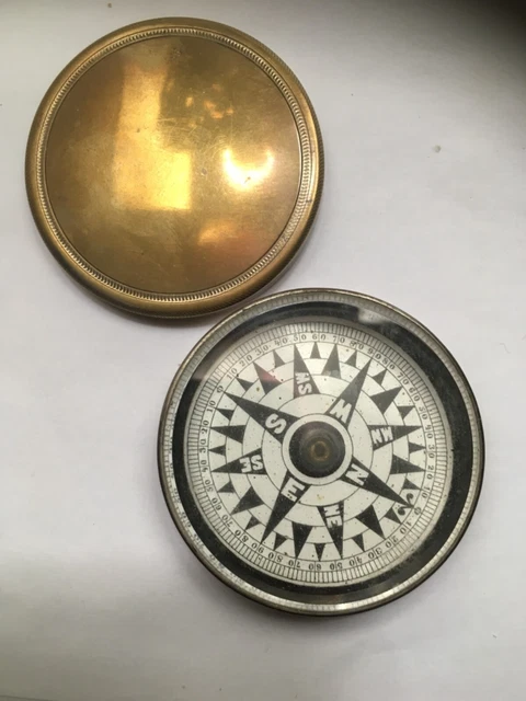 BRASS VICTORIAN COMPASS with Floating Dial, Circa 1850 £25.00 - PicClick UK