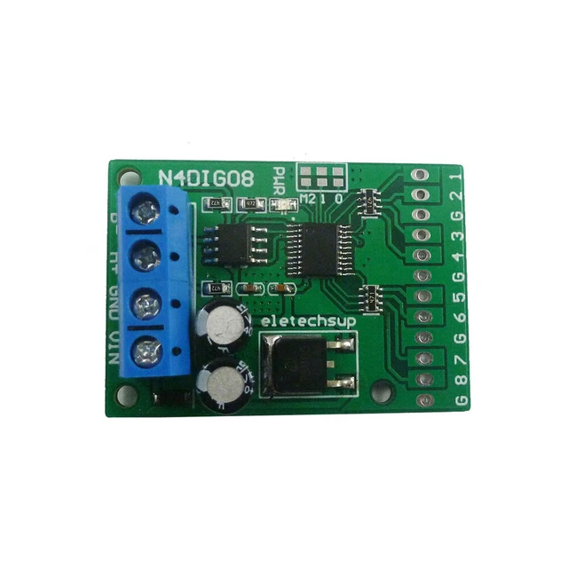DC 8 CHANNEL Input/Output Digital Switch CMOS RS485 IO Control Module ...