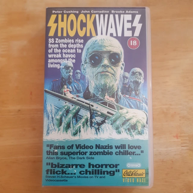 SHOCK WAVES VHS 1977 Horror 70s Cult Sci-Fi Nazi Zombies John Carradine ...