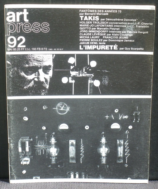 ART PRESS 92 : Takis, Holger Trülzsch, Marie-Jo Lafontaine, Jörg ...