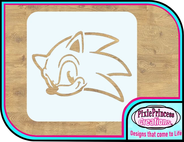 SONIC HEDGEHOG D Mylar 190 Stencil Reusable Airbrush Spray Paint Wall ...