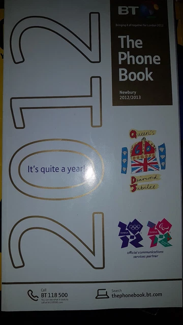 BT THE PHONE BOOK 2012 "It's Quite a Year!" PHONE DIRECTORY Newbury ...