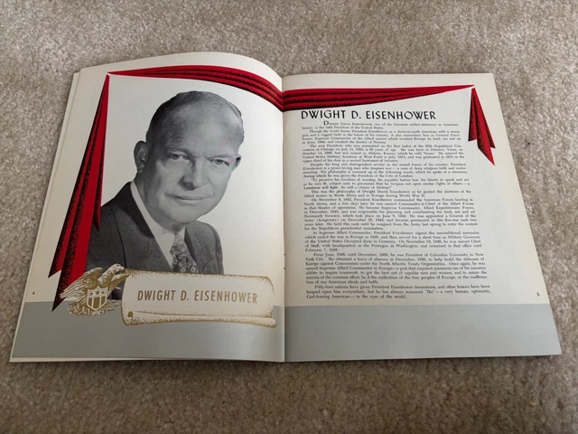 VINTAGE 1953 PRESIDENTIAL Inauguration Program Dwight Eisenhower ...