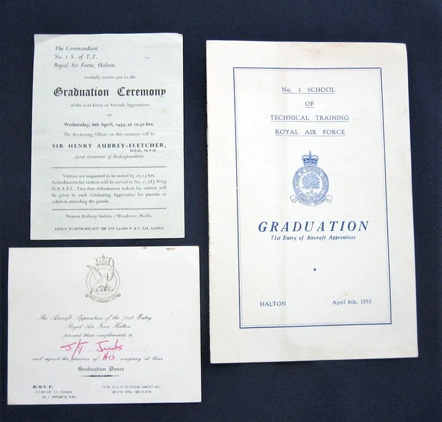 ROYAL AIR FORCE Halton 71st Entry Graduation Programme & Invites April ...