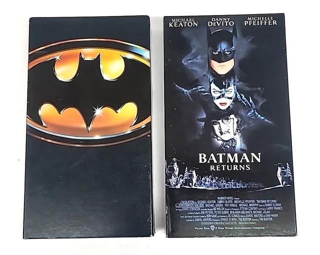 BATMAN 1989 & Batman Returns 1992 VHS Tapes Keaton/Nicholson/DeVito ...