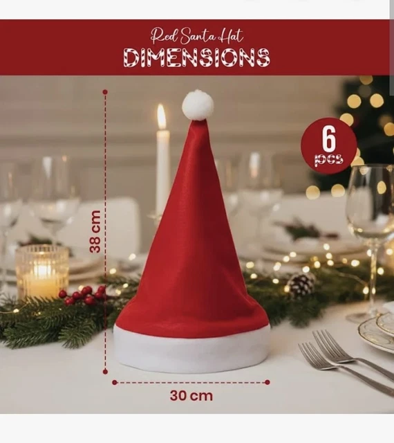 WICKED COSTUMES XM4637 Christmas Super Deluxe Plush Santa Hat £4.37 ...