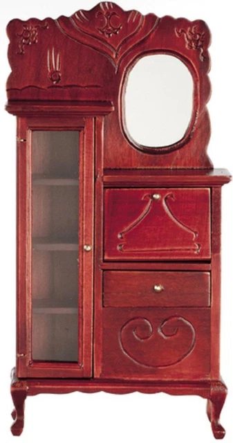 MAISON DE POUPÉES Victorienne Acajou Côté Par Armoire Commode Miniature Meubles EUR 25,42 ...