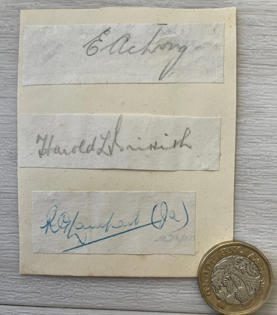 CRICKET ELLIS ACHONG West Indies 1930s Autograph & 2 Unidentified ...