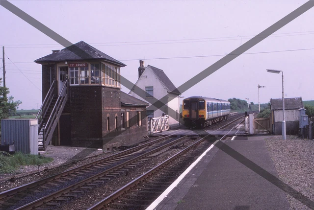 RAILWAY LOCOMOTIVE 35MM Slide – Class 150 Dmu At Ty Croes Signal Box ...