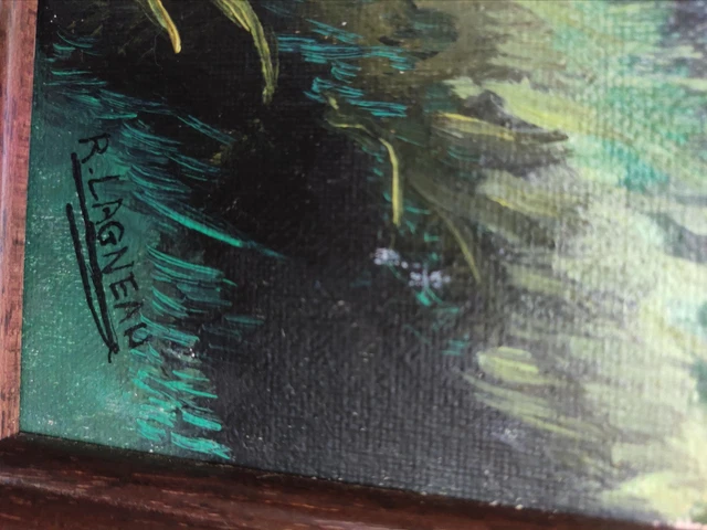 ANCIEN TABLEAU HUILE sur toile signé r. lagneau EUR 50,00 - PicClick FR