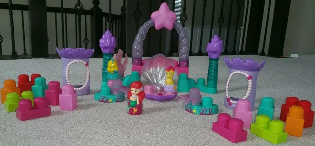 MEGA BLOKS BLOCKS Disney Little Mermaid Flounder Ariel light-up Pearl ...