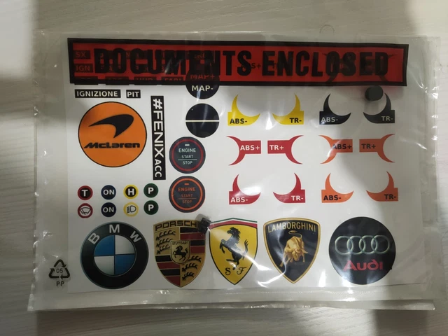 ADESIVI SIM RACING FANATEC THRUSTMASTER, G29 G920 G923 STICKERS ...