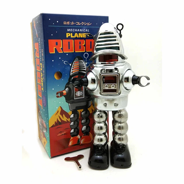 AEROSPACE ROBOT WIND-UP Tin Toy Novelty Adult Collection Home Party ...