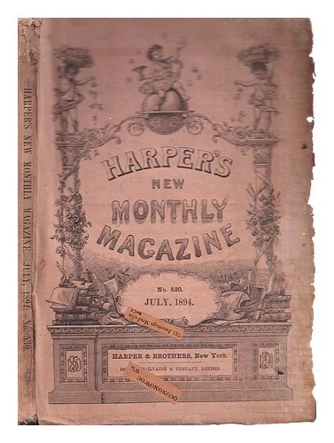 HARPER & BROTHERS Magazine Mensuel De Harper; N° 530 1894 Broché EUR 41 ...