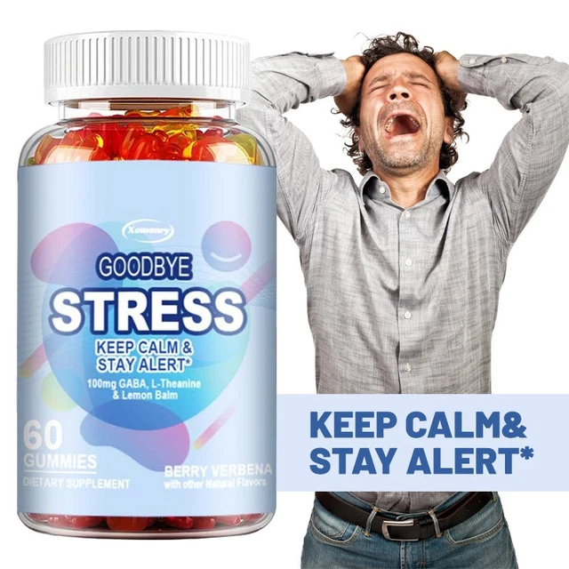GOODBYE STRESS GUMMIES - Natural Relief Supplement, Boosts Mood, L ...