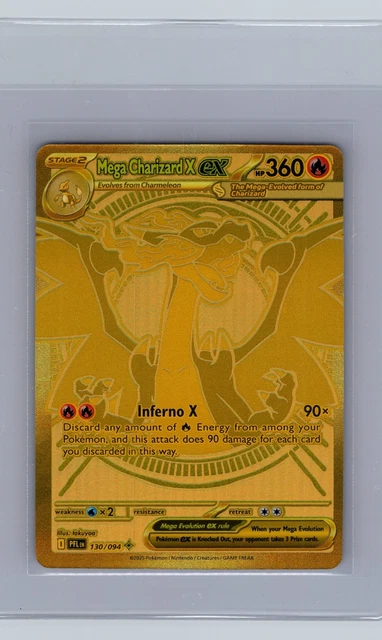 POKEMON TCG - Mega Charizard X ex - 130/094 - ME02: Phantasmal Flames ...