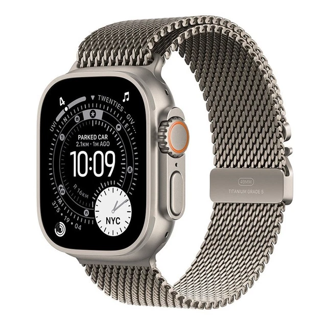 APPLE WATCH ULTRA 2 GPS + Cellular 49mm Natural Titanium Case with Tan ...