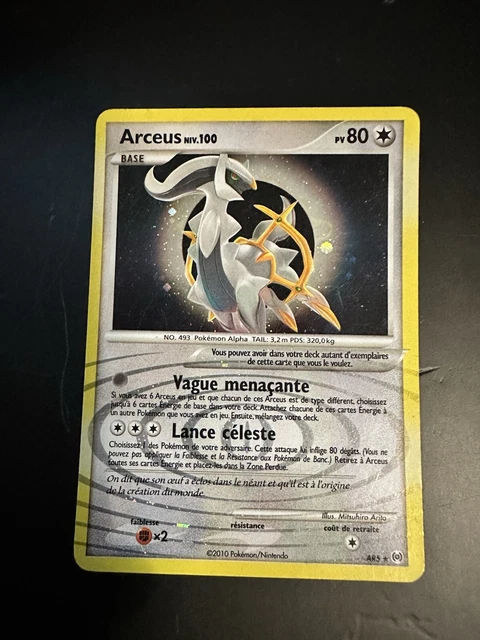 CARTE POKEMON ARCEUS AR5 type Normal - PLATINE Vainqueurs Suprêmes - FR ...