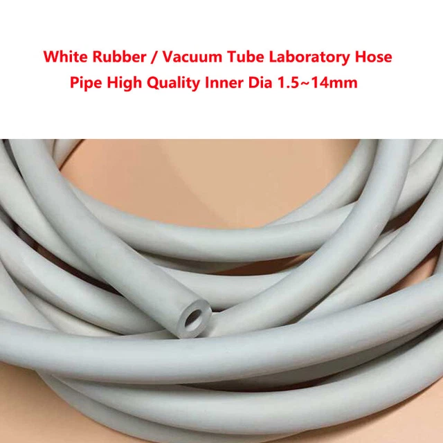 WHITE RUBBER / Vacuum Tube Laboratory Hose Pipe High Quality Inner Dia ...