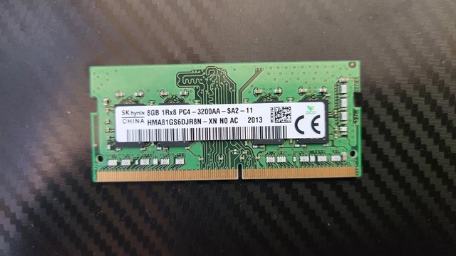 SK HYNIX 8GB PC4-25600 (DDR4-3200) SO-DIMM Memory Module HMA81GS6DJR8N ...