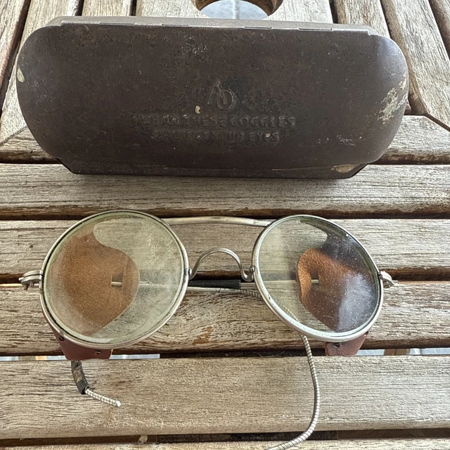 VINTAGE 1930S AMERICAN Optical AO Safety Goggles Case & Steampunk ...