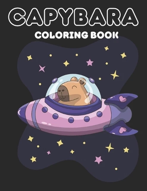 CAPYBARA COLORING BOOK: Cute and Easy Kawaii Coloring Pages Capy for ...