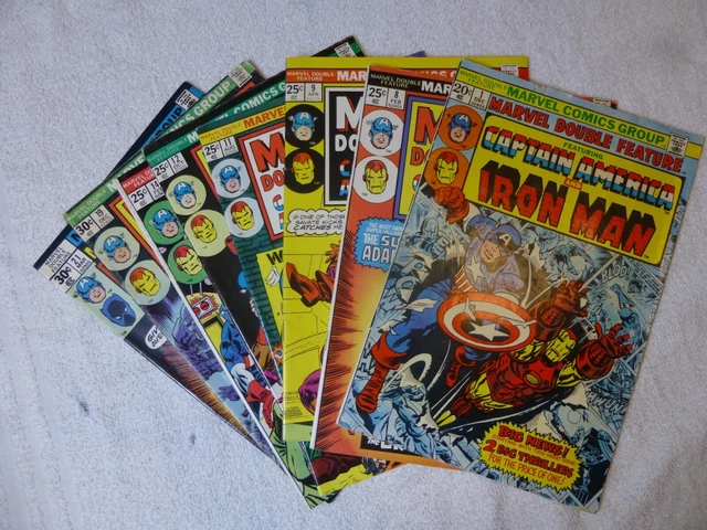 LOT DE 8 Marvel Double Feature Captain America & Iron Man 1,8,9,11,12 ...