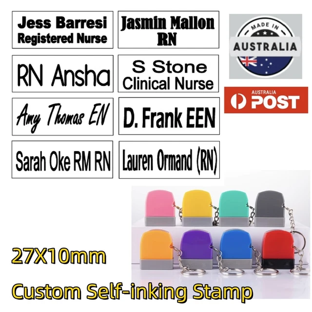 CUSTOM NAME SIGNATURE Flash Stamp self inking Registered Nurse RN EN ...
