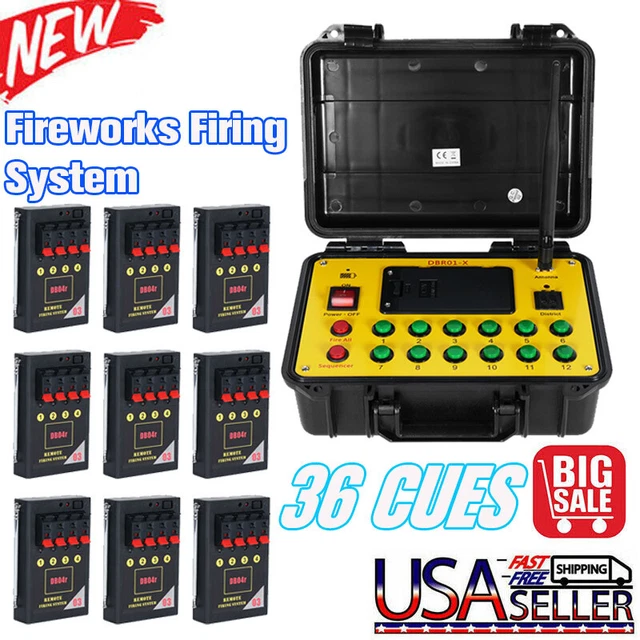 36 CUES WIRELESS Fireworks Firing System Remote Control Fire Control ...