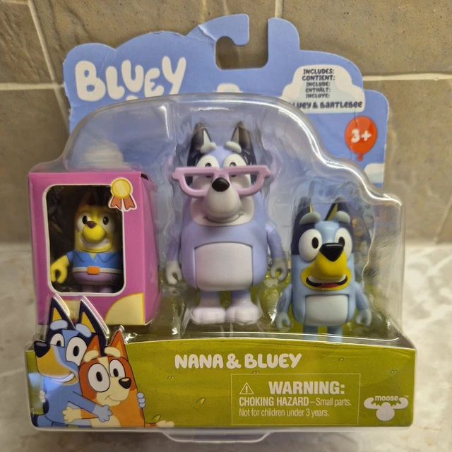BLUEY NANA & Bluey Mini Figure Pack With Bartlebee BRAND NEW £8.99 ...