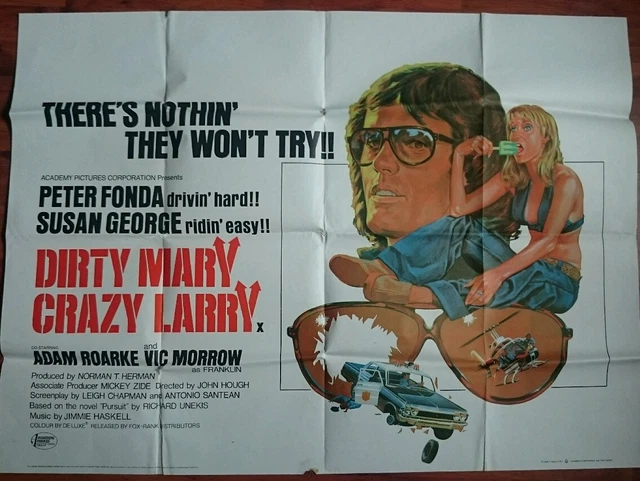DIRTY MARY CRAZY Larry 1974 Original UK Quad Cinema Poster £75.00 ...