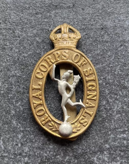 GENUINE WW2 ROYAL Signals Cap Badge £6.00 - PicClick UK