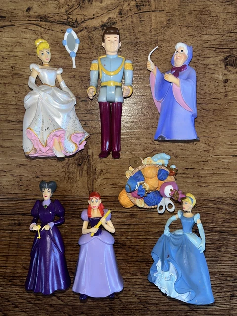 CINDERELLA FIGURE TOY Bundle Disney Ugly Sister Stepmother Mice Prince ...